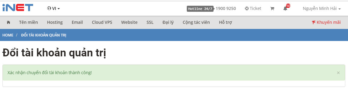 Helpdesk iNET - Trang hỗ trợ dịch vụ của iNET