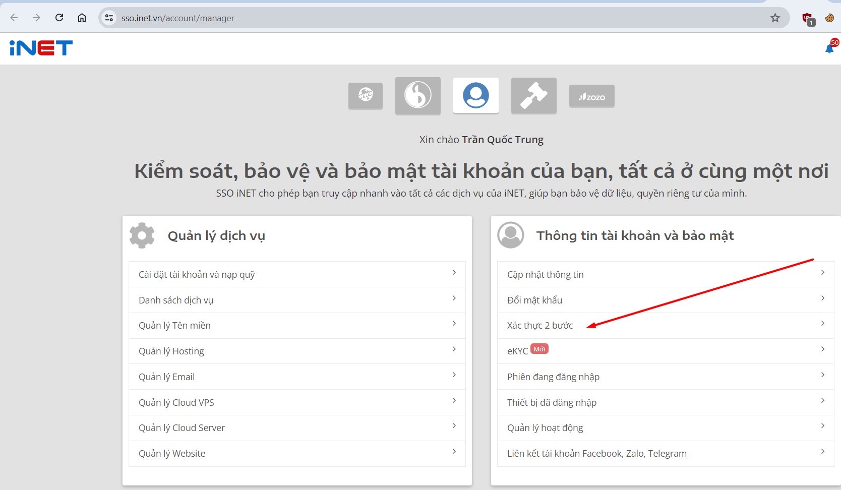 Helpdesk iNET - Trang hỗ trợ dịch vụ của iNET