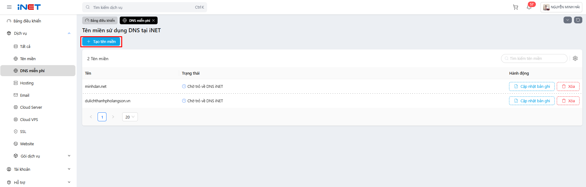 Helpdesk iNET - Trang hỗ trợ dịch vụ của iNET