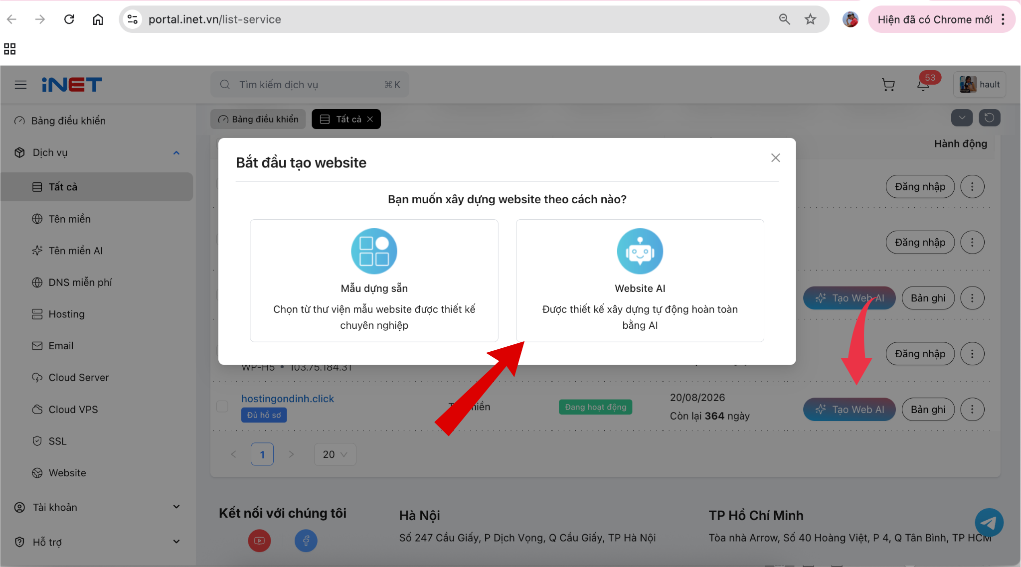 Helpdesk iNET - Trang hỗ trợ dịch vụ của iNET