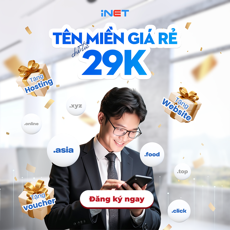 iNET - Nhà đăng ký tên miền Việt Nam và quốc tế uy tín nhất